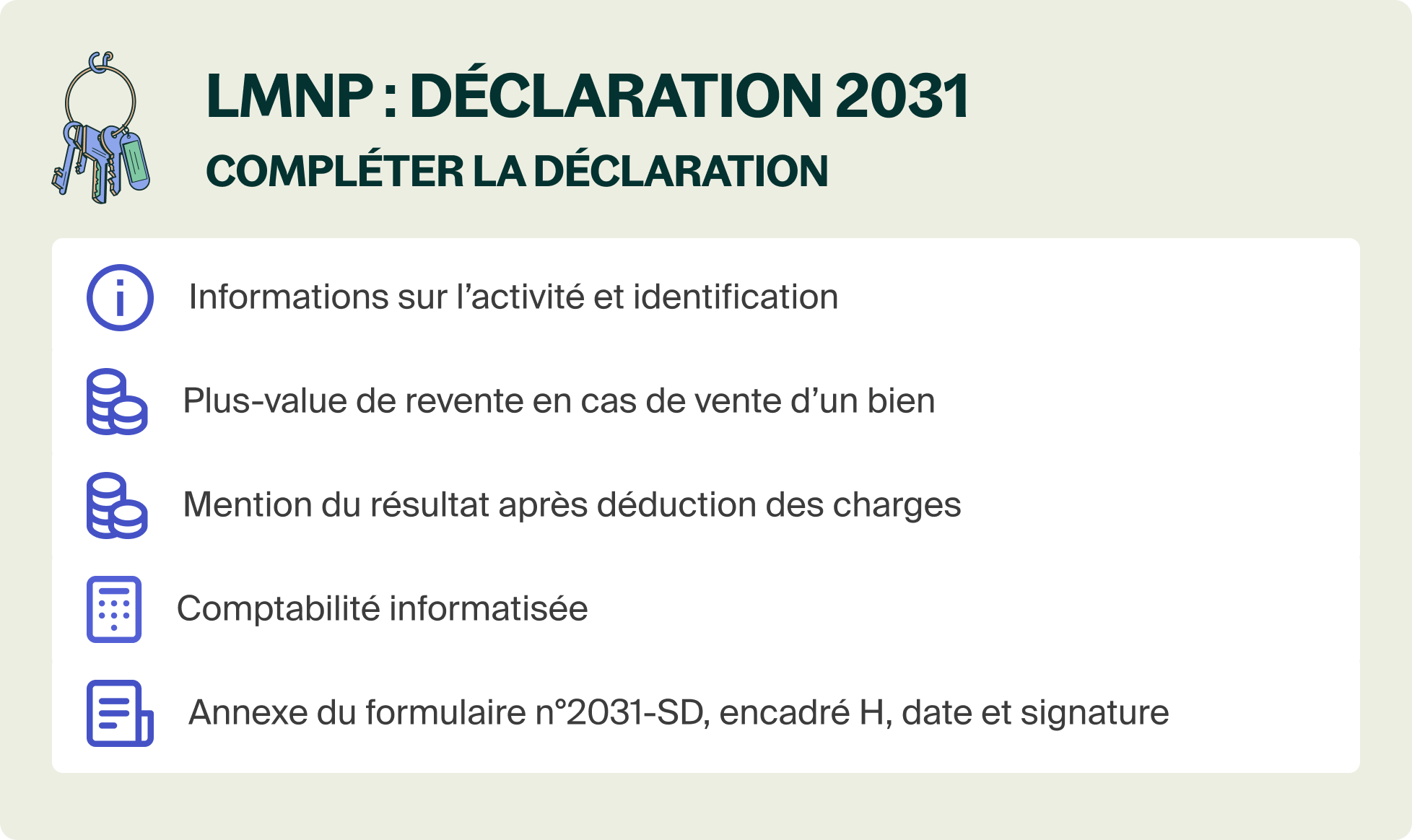 Déclaration 2031 : mode d’emploi